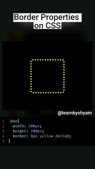 CSS Border Properties #shorts #css - YouTube