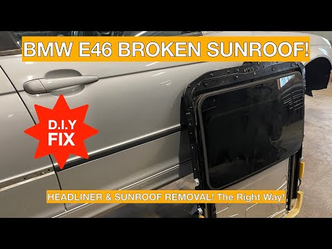 E46 HeadLiner and Sunroof removal the right way! - YouTube