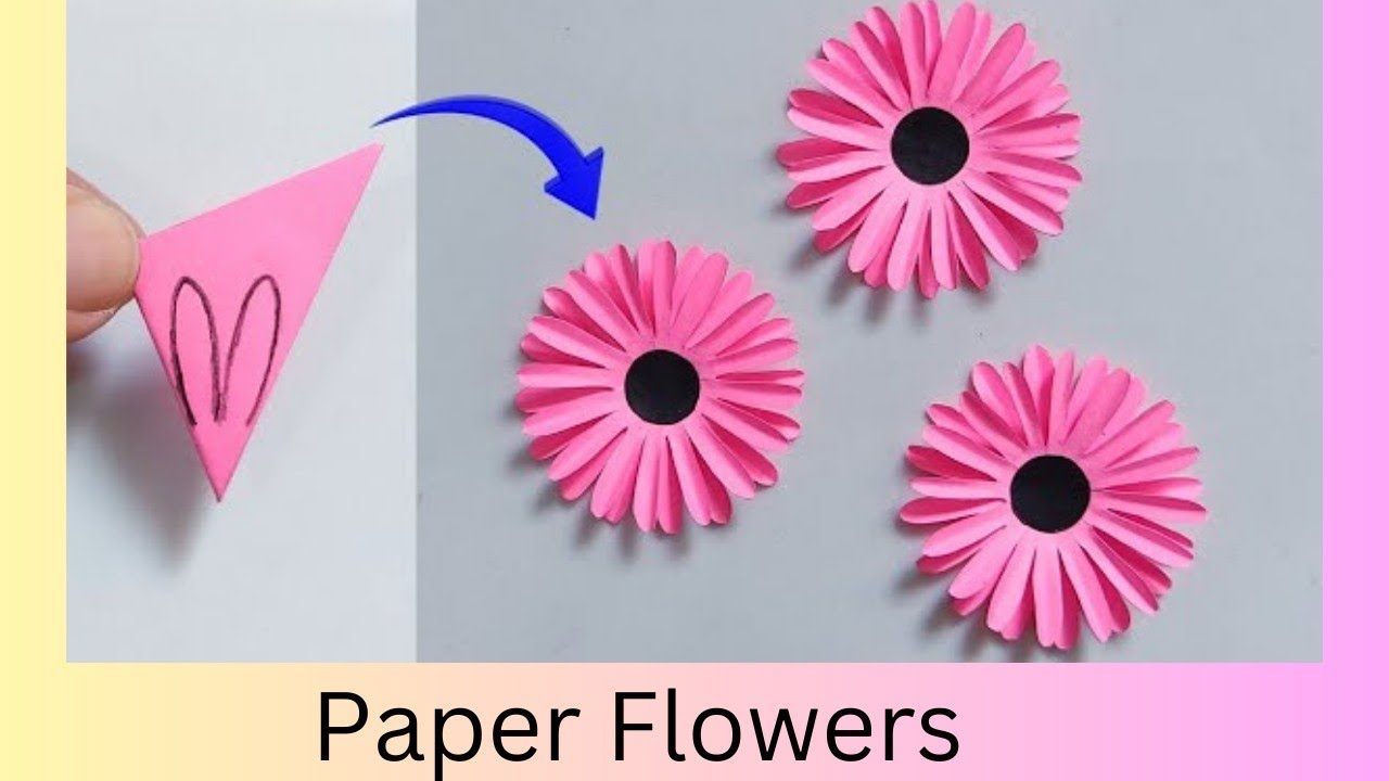 Very Easy Paper Flower Craft | Paper Flower Making Step By Step | DIY ...