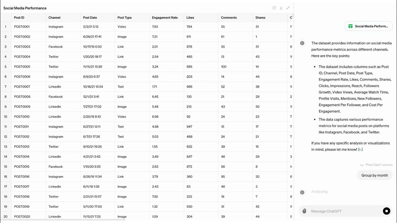 How to Interact with tables directly in ChatGPT - YouTube