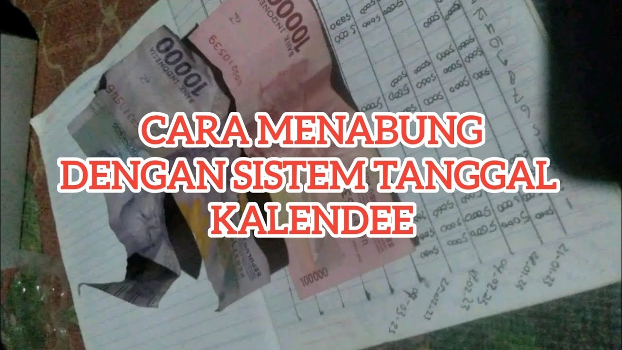 CARA menabung sesuai tanggalan kalender - YouTube