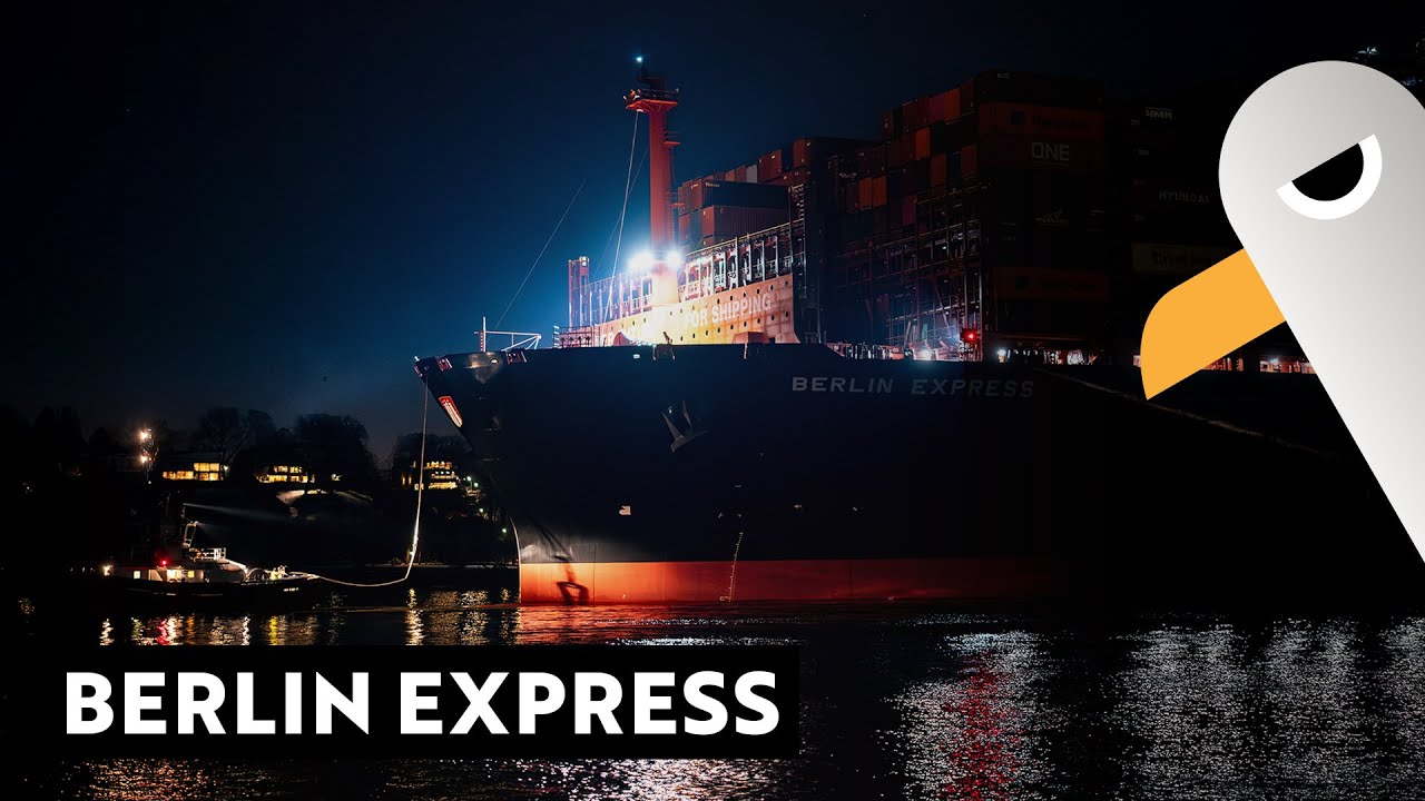 BERLIN EXPRESS: Grösstes deutsches Containerschiff verlässt Hamburg ⚓️ ...