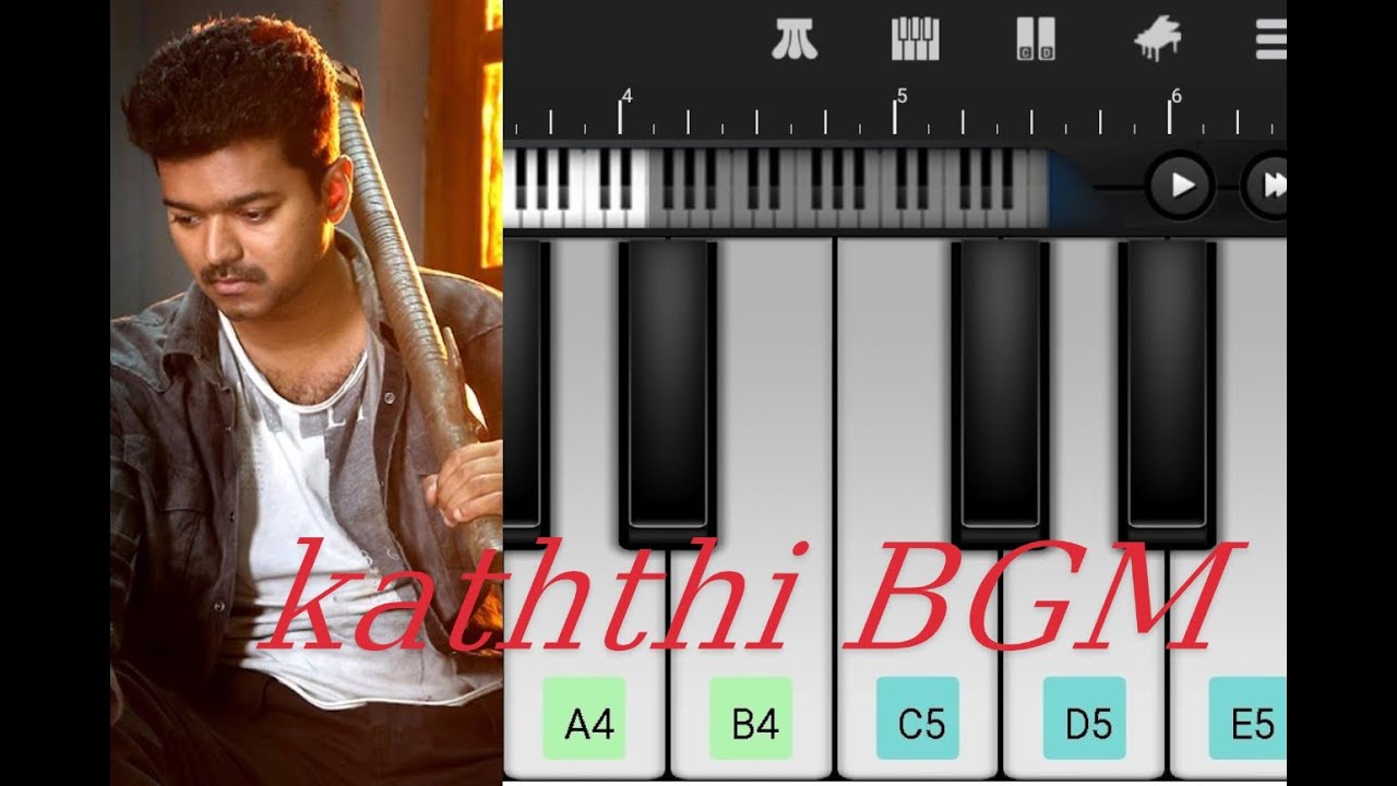 kaththi bgm/piano cover/piano notes - YouTube