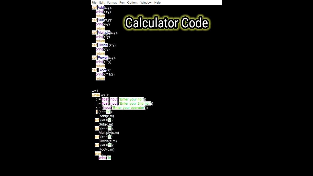 Calculator Programming Tutorial Pythonprogramming Phython Computer Pycoders Pythonlearning