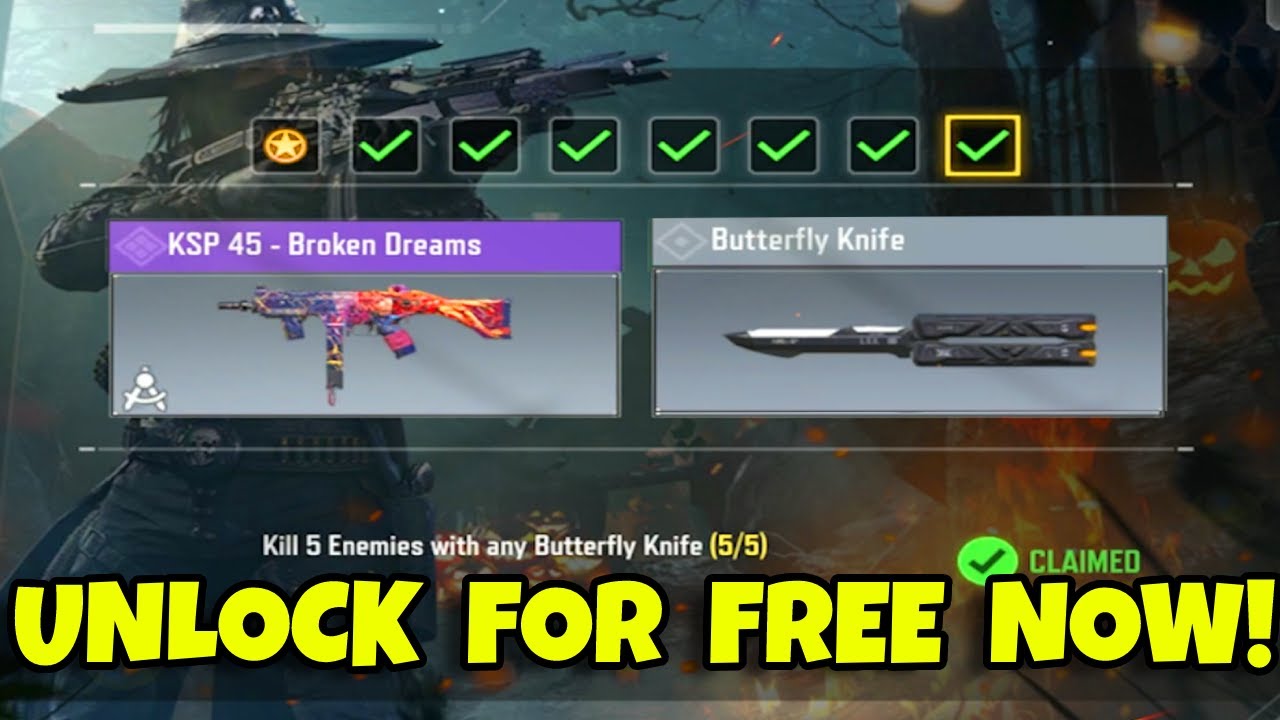 How To Unlock Butterfly Knife and KSP-45 Broken Dreams From Knife to ...
