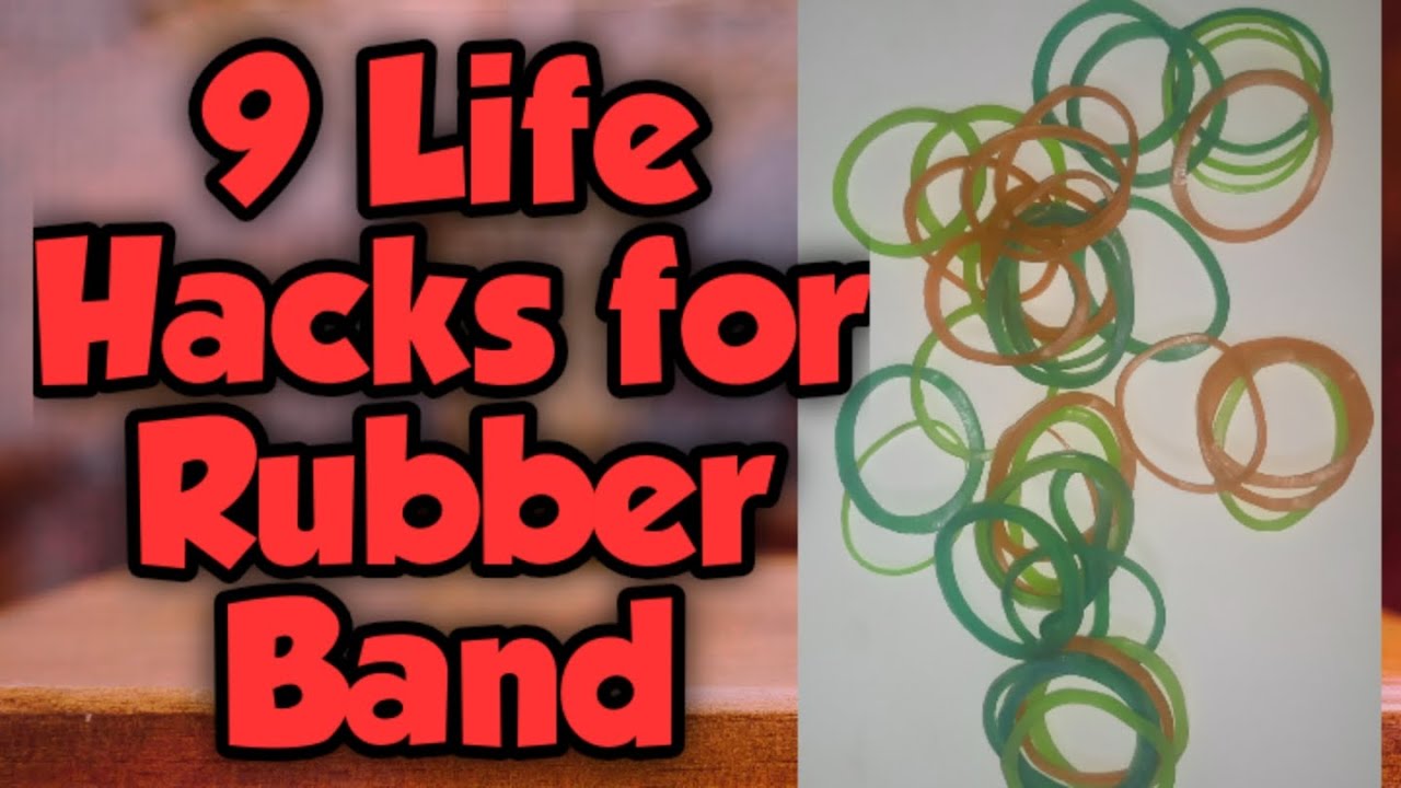 9 AMAZING HACKS WITH RUBBER BANDS AND CABLE TIES ll Rubber Band ke desi ...