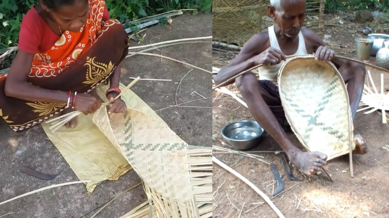 Making Of Rice Winnowing Bamboo Basket//Making Of Bamboo Soop/Sup - YouTube