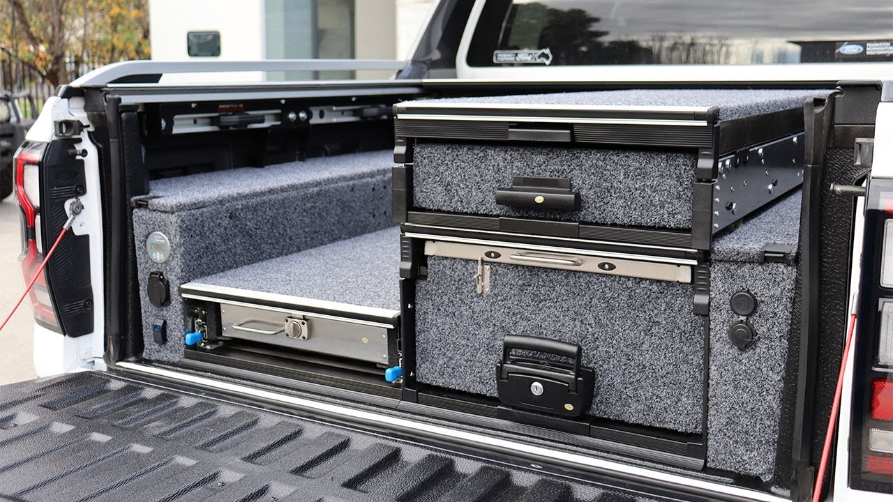 OCAM Touring Pack Rear Drawers for Ford Ranger Next-Gen & Volkswagen ...