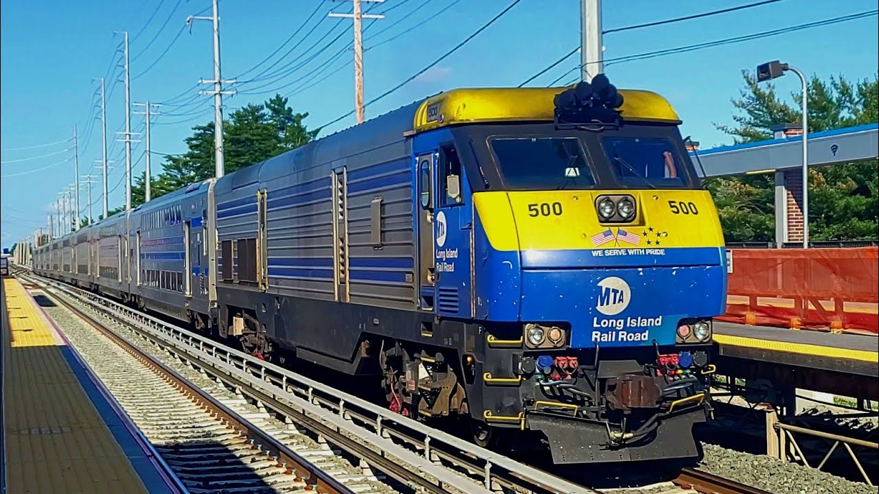 [4K]Long Island RR Afternoon Rush at Merillon Avenue Station! - YouTube