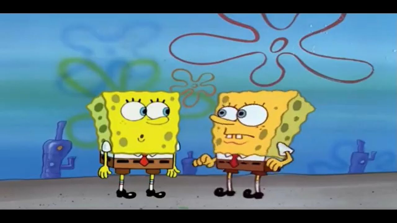 Spongebob meets his past self - YouTube