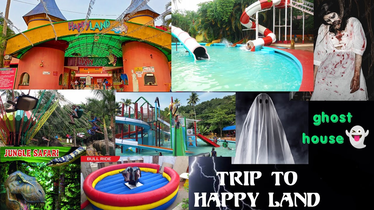 Happy Land Trivandram 🥰/ Water Theme Park🥳/ Ghost👻 Villa /Jungle Safari ...