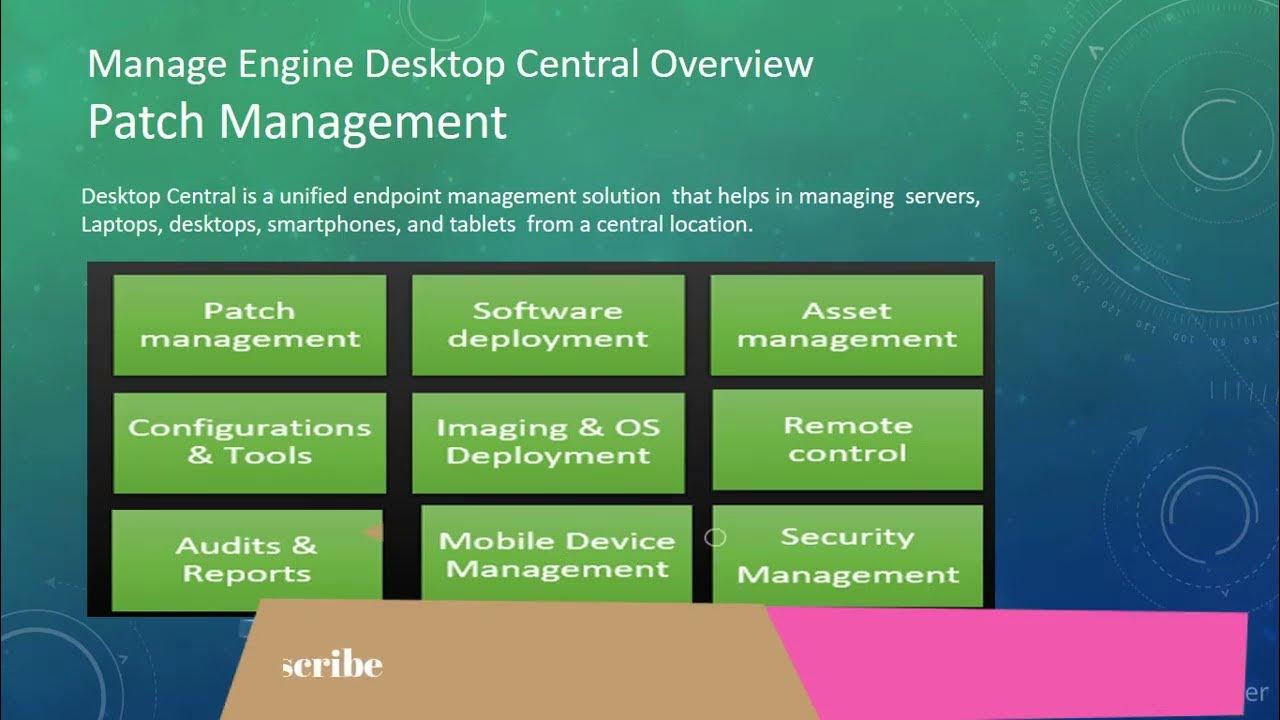 Manage Engine and patch management technology overview - YouTube