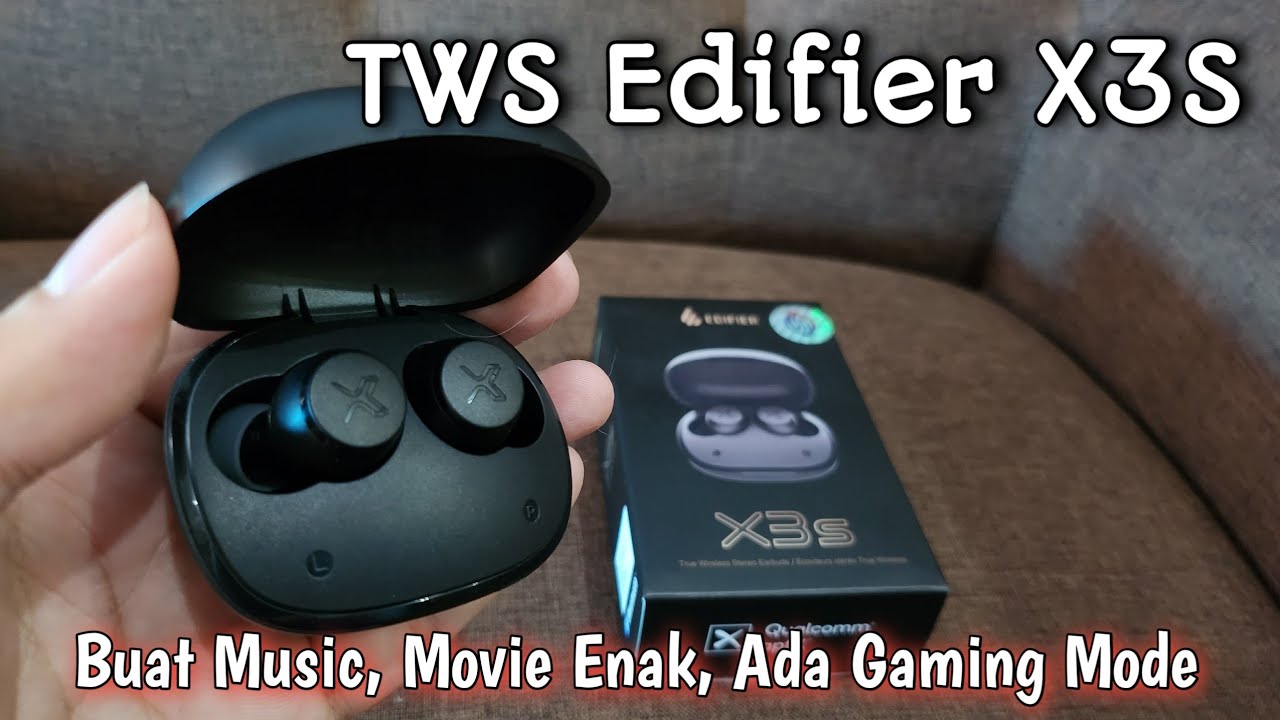 Fitur Hampir Lengkap, IP55, Deep Bass - TWS Edifier X3S - YouTube