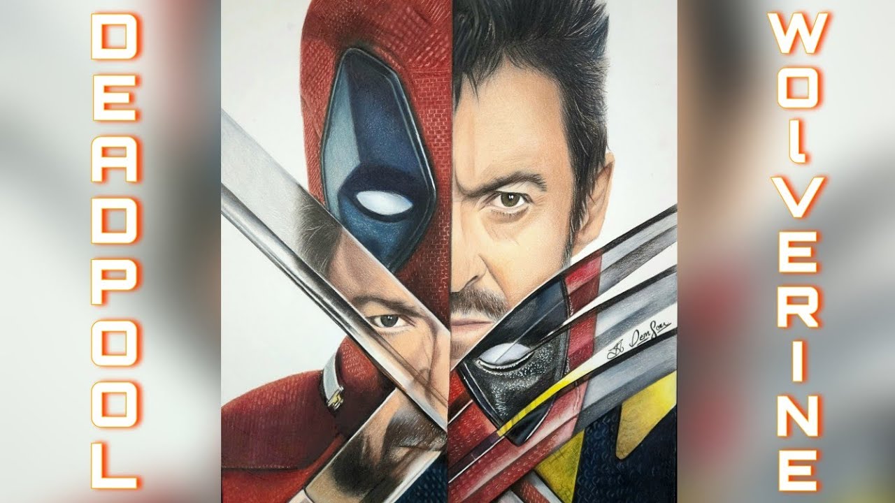 Deadpool and Wolverine | Realistic Sketch | Timelapse #marvel # ...