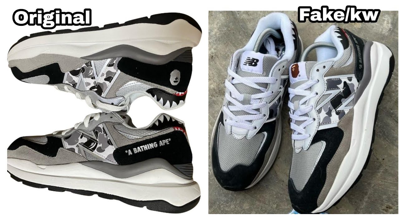 CIRI-CIRI DAN PERBEDAAN SEPATU NEW BALANCE X BAPE YANG ORIGINAL DAN ...