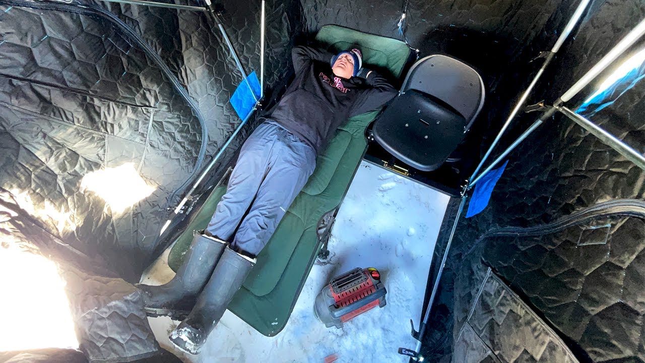 Building My New THERMAL Ice Tent (mobile shanty) - YouTube