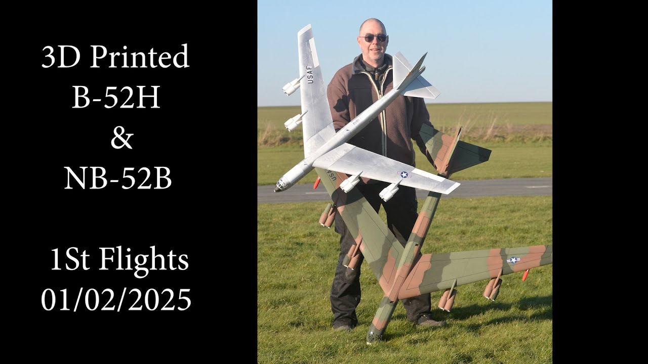 3D Printed RC B-52 with SINGLE EDF hidden in the fuselage! - YouTube