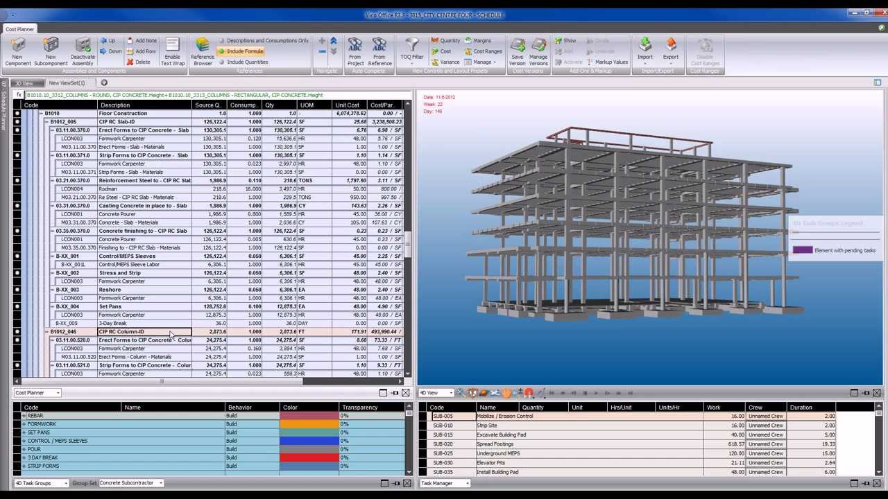 Hoar Construction BIM - City Center 4 - 4D Schedule - YouTube