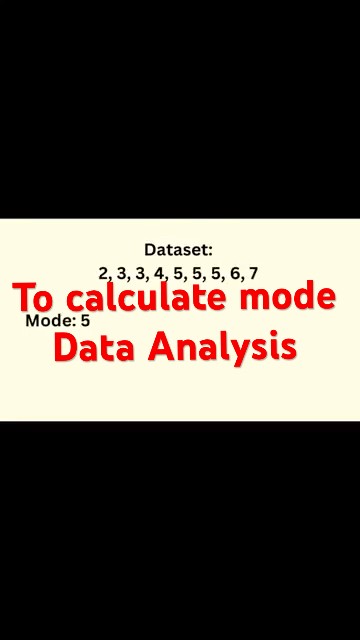 Mode| Data Analysis| Statistics| How to find mode in a dataset? # ...