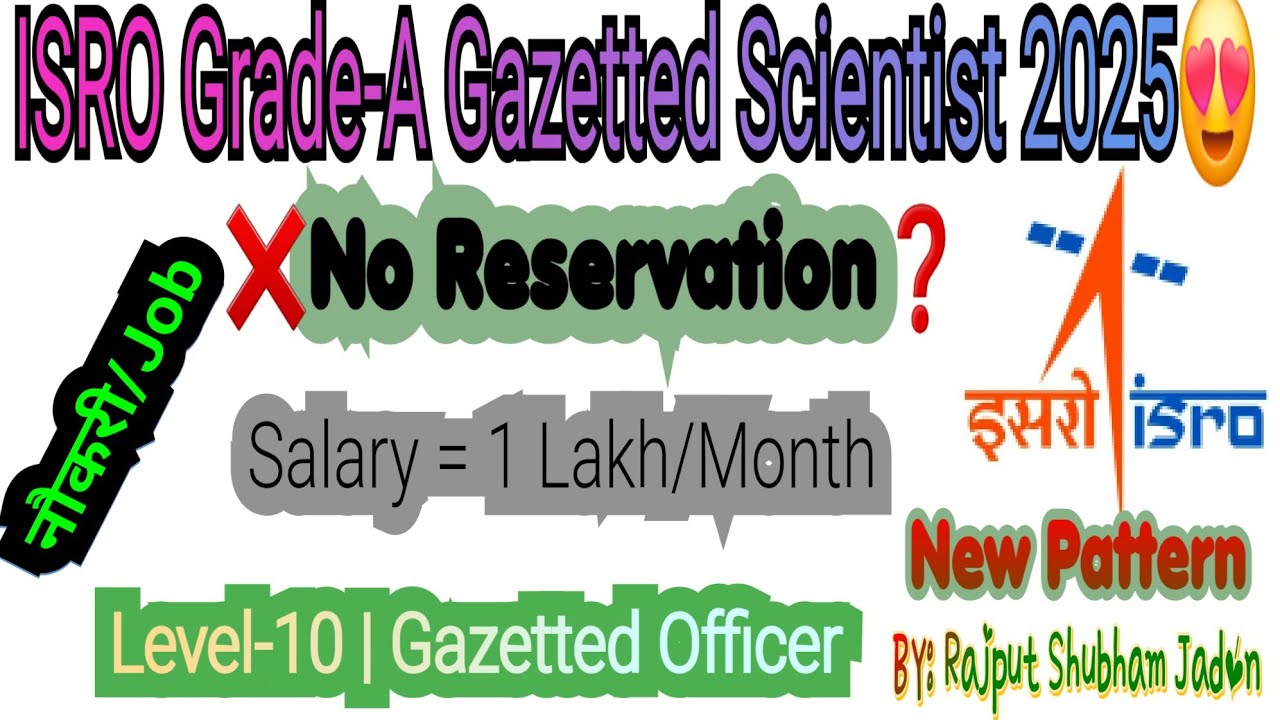 ISRO ICRB Recruitment 2025 | ISRO ICRB Scientist Engineer Recruitment ...