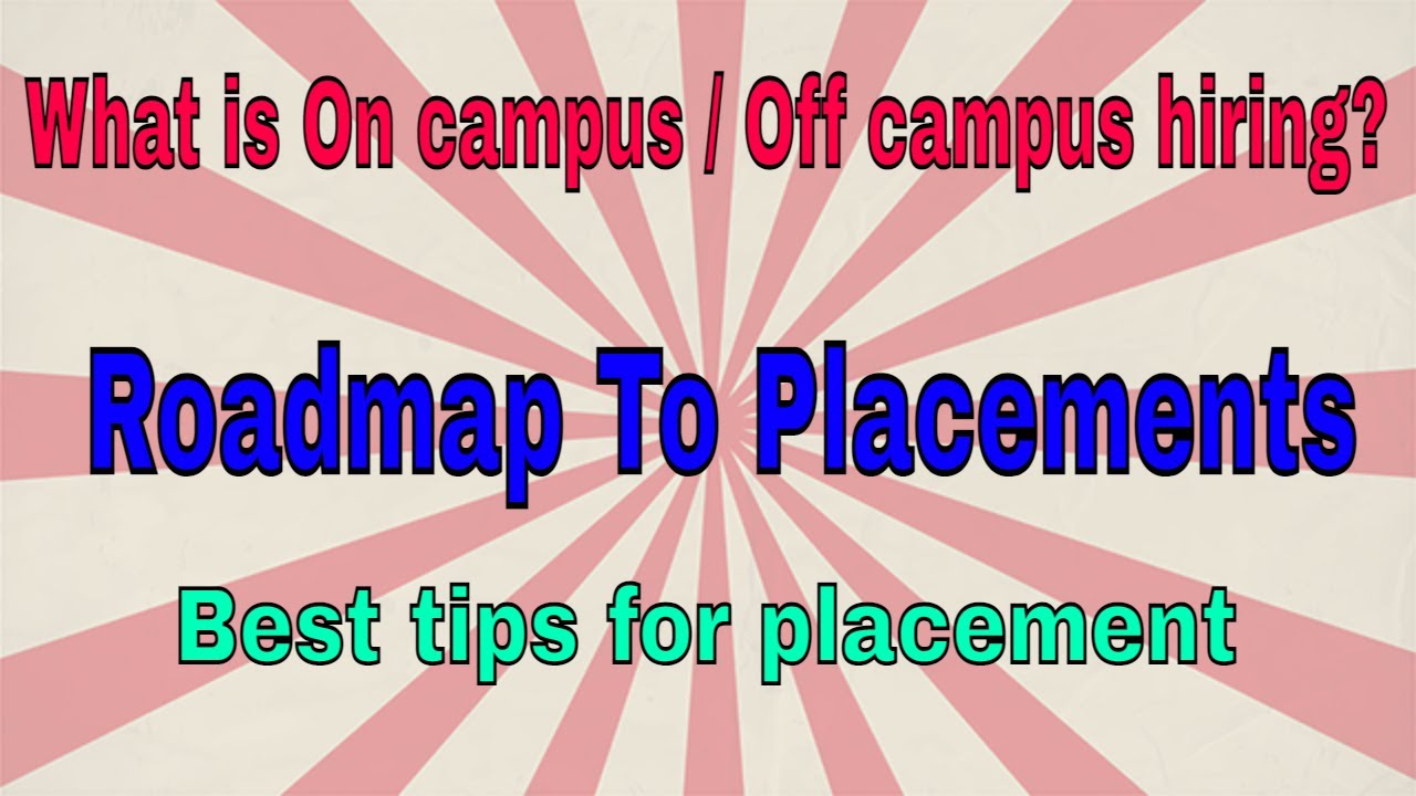 Road Map To Placements | How to prepare for On/Off campus placements ...