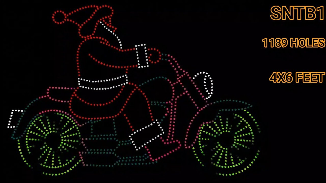 #PIXEL #LED #CHRISTMAS SANTA CLAUS RIDING BULLET SNTB1 1189 HOLES 4X6 ...