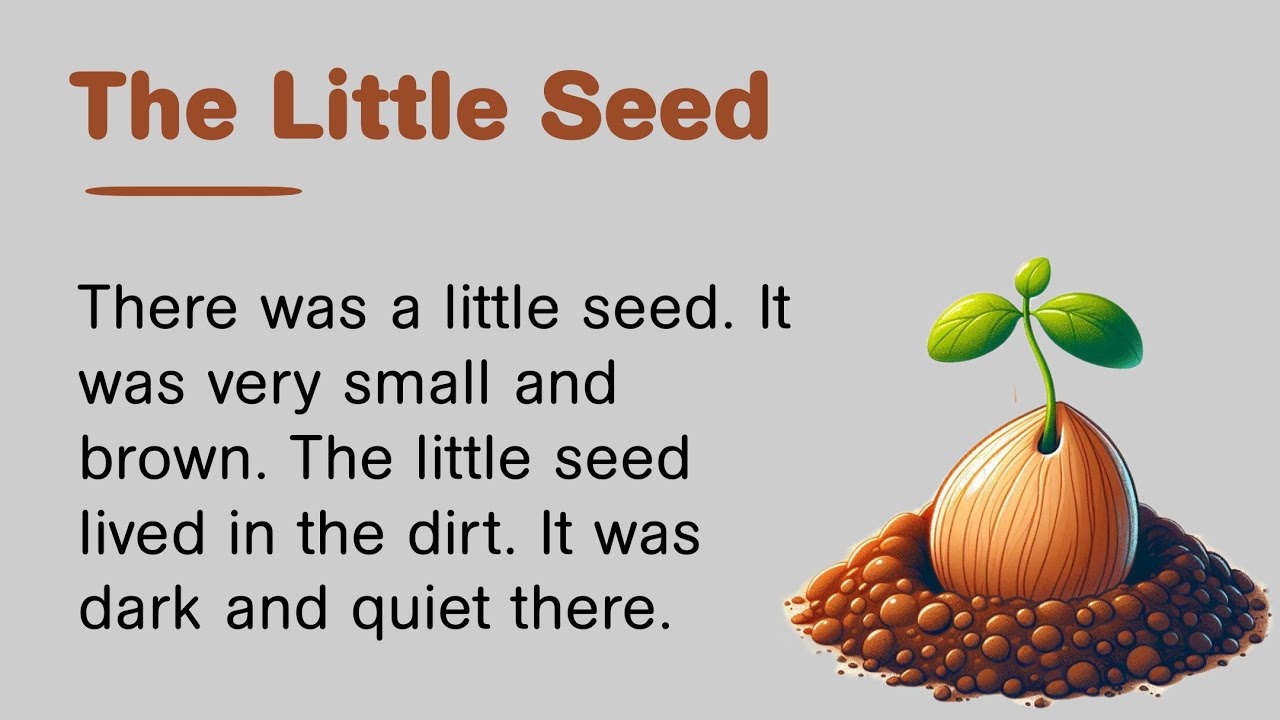 improve your English with stories| The little seed - YouTube