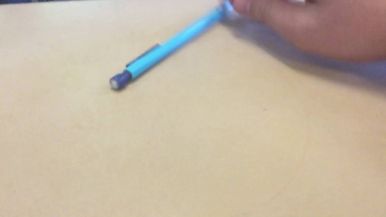 Pushing mechanical pencil - YouTube