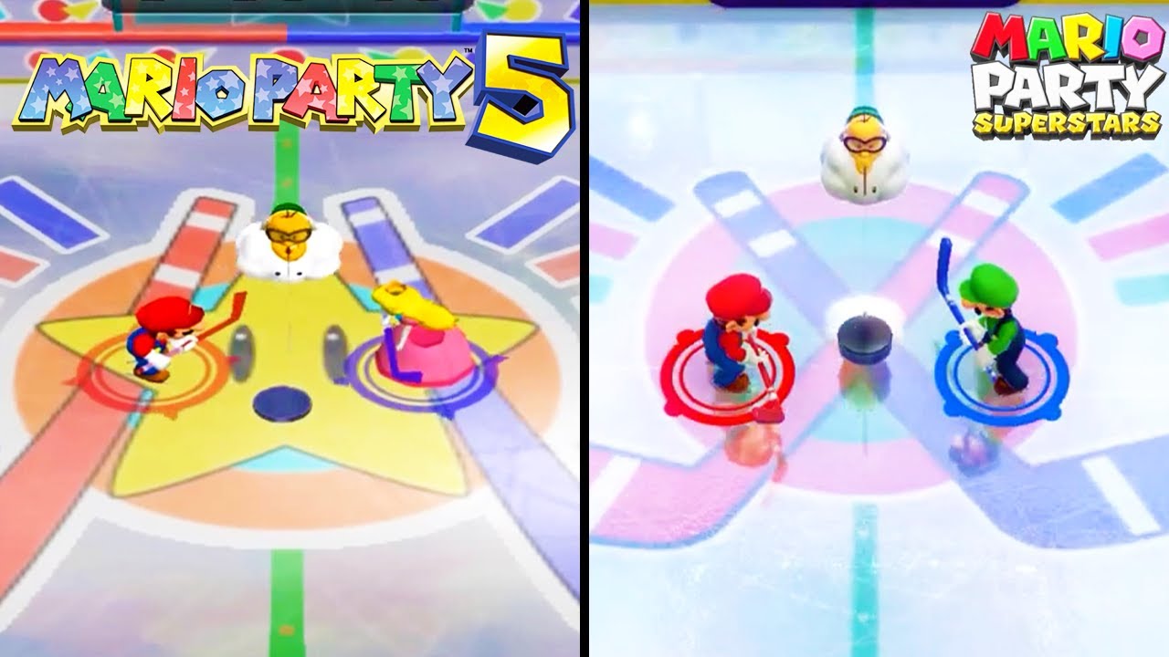 Comparison of Ice Hockey in Mario Party (2003-2021) - YouTube