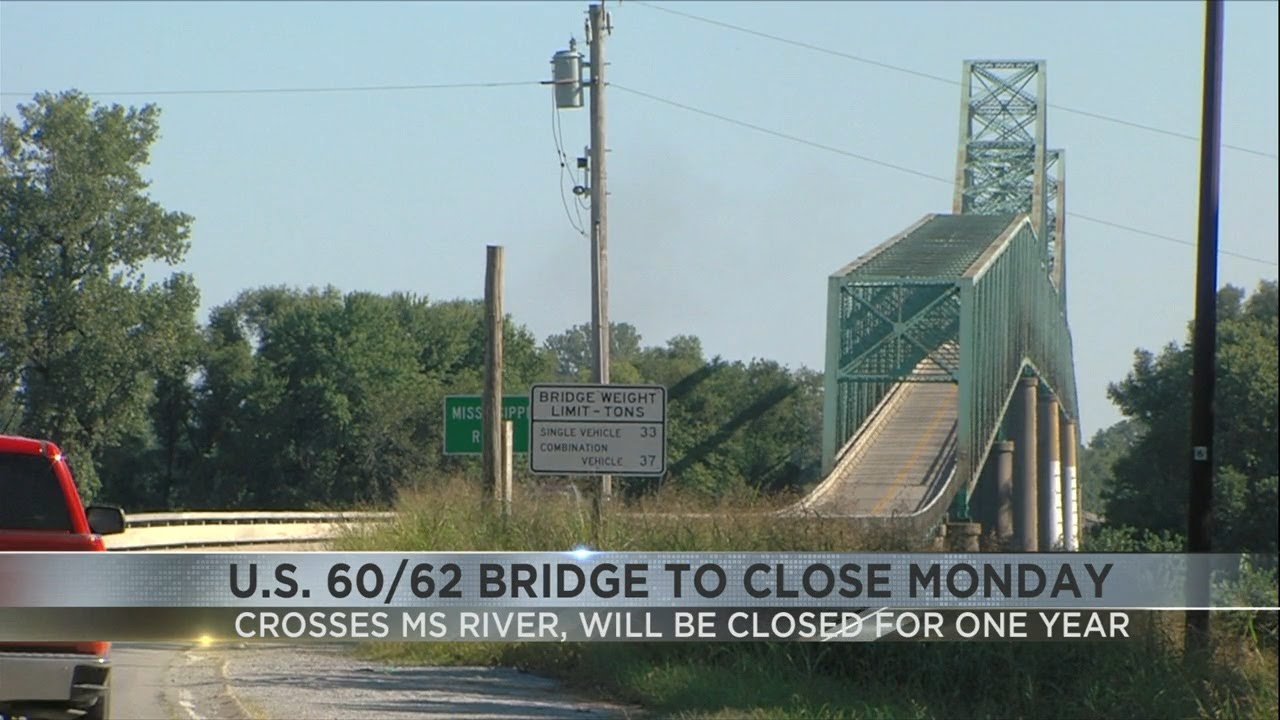 U.S. 60/62 Bridge to close Monday for a year - YouTube