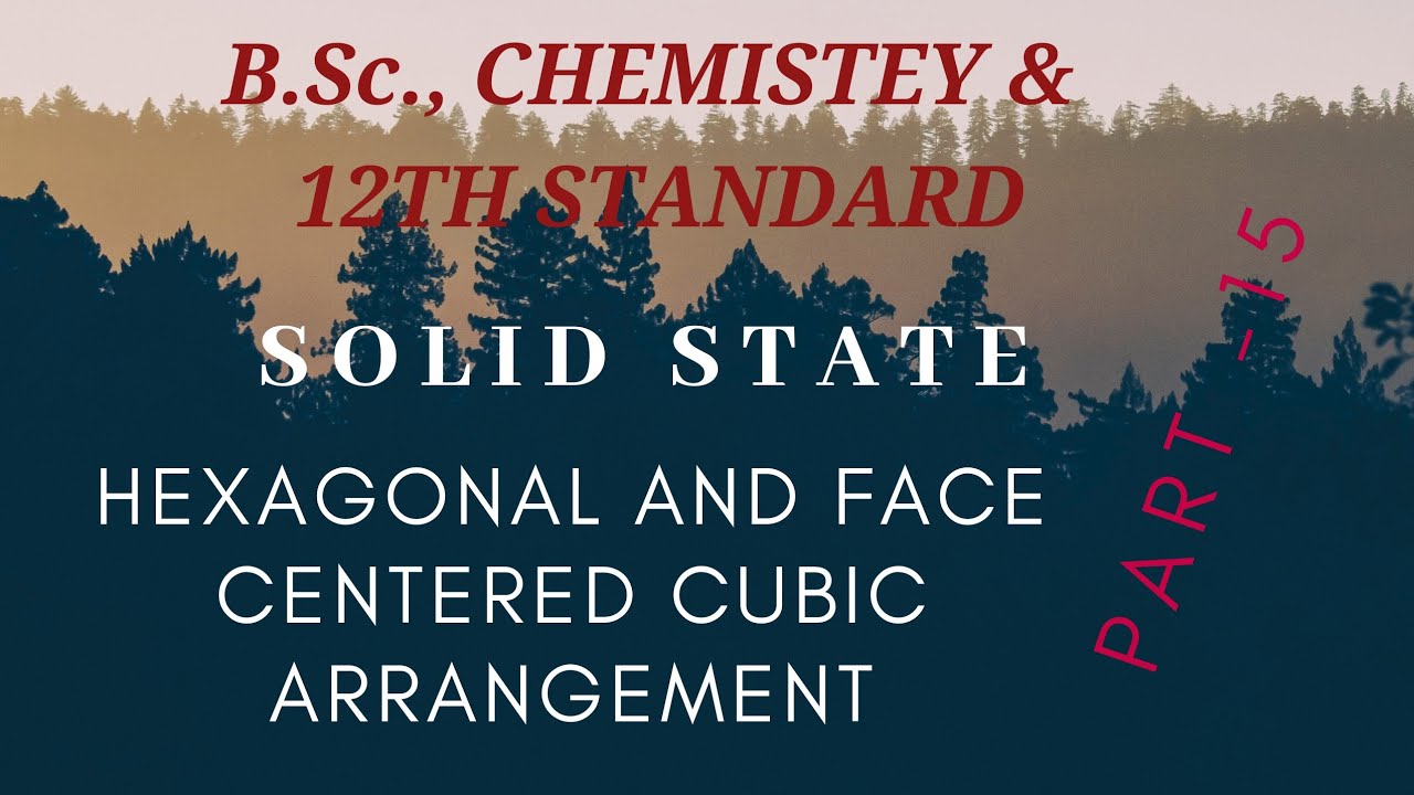 SOLID STATE HEXAGONAL AND FACE CENTERED CUBIC ARRANGEMENT CHEMISTRY ...