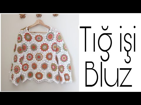 Tığ İşi Bluz / Motif Bluz / Altıgen Motif Bluz / Part 1