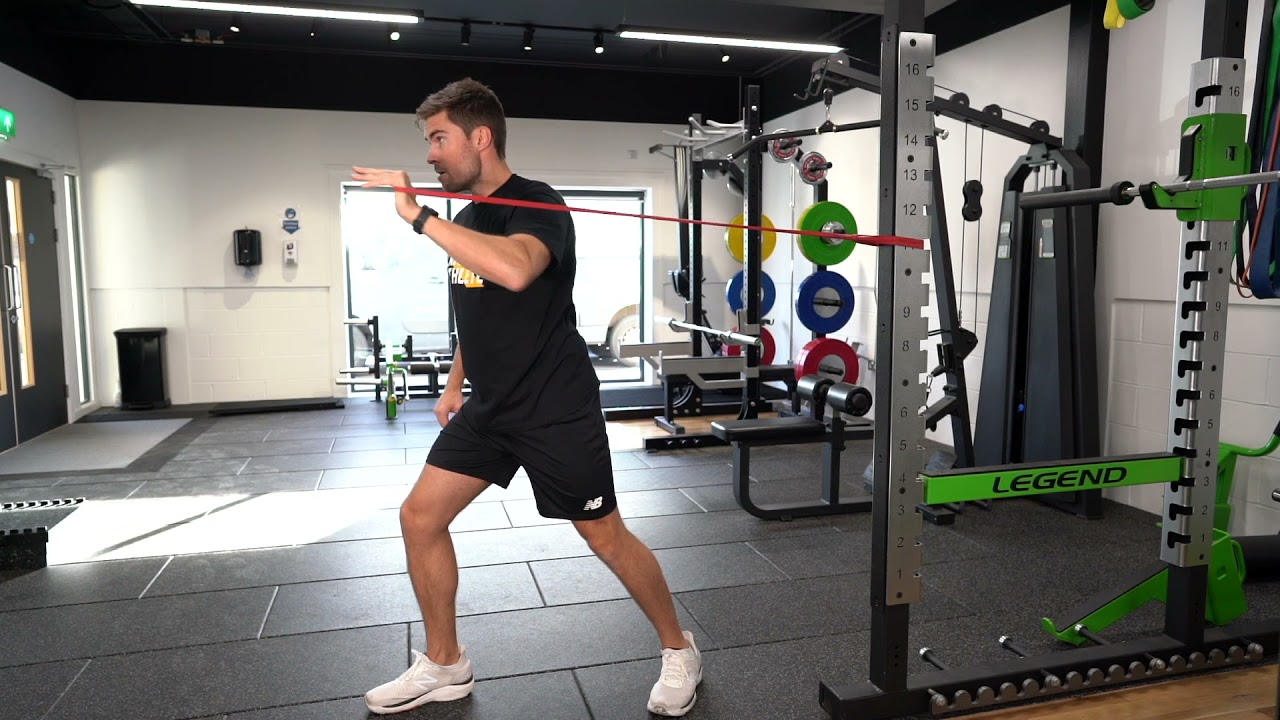 Single Arm Band Horizontal Press - YouTube