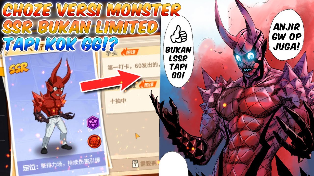 CHOZE MONSTER SSR!! BUKAN LIMITED TAPI KOK GG!? One Punch Man The ...
