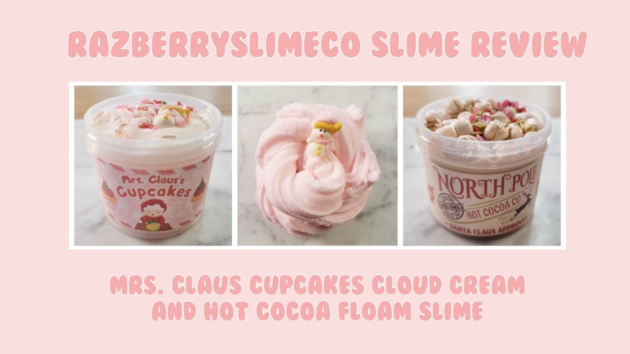 mrs. claus’s cupcakes cloud cream and hot cocoa floam slime from ...