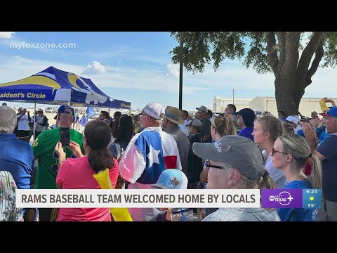 The Angelo State Rams baseball team is welcomed home by the locals ...