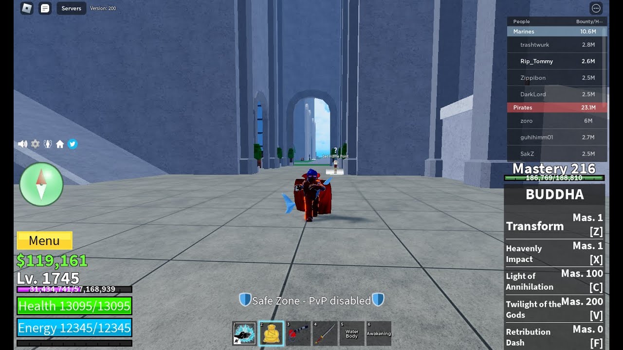 Blox Fruits | Using Buddha V1 To Solo Raid Dough - YouTube