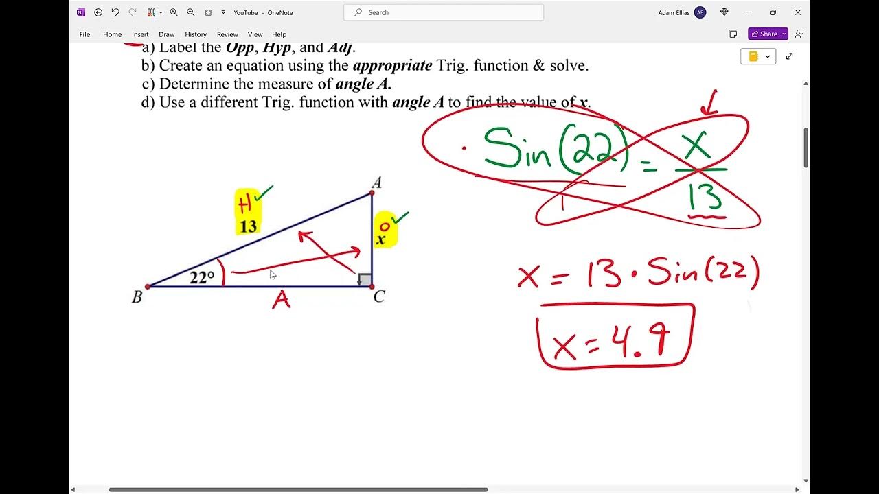 Applying Trig to Real World Situations Review from Break - YouTube