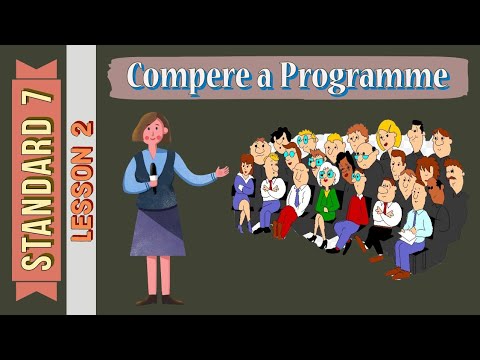 Standard 7 || ENGLISH || Unit 3 Lesson 2 - Compere a Programme || Full ...