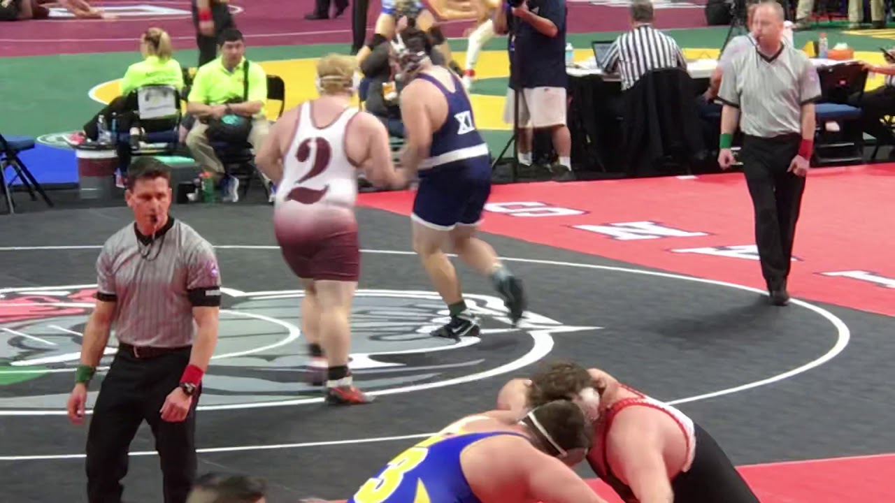 My first match at the states my senior year - YouTube