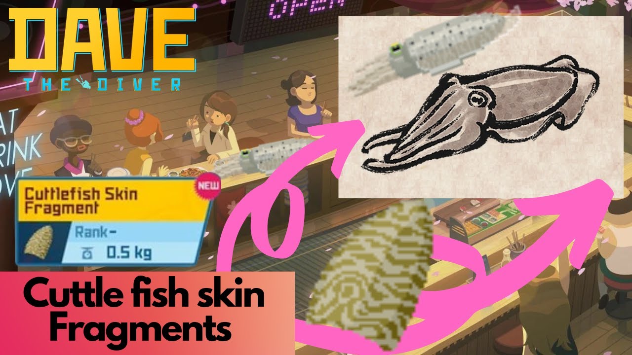 Cuttle fish skin Fragments Best Method | Dave the Diver - YouTube