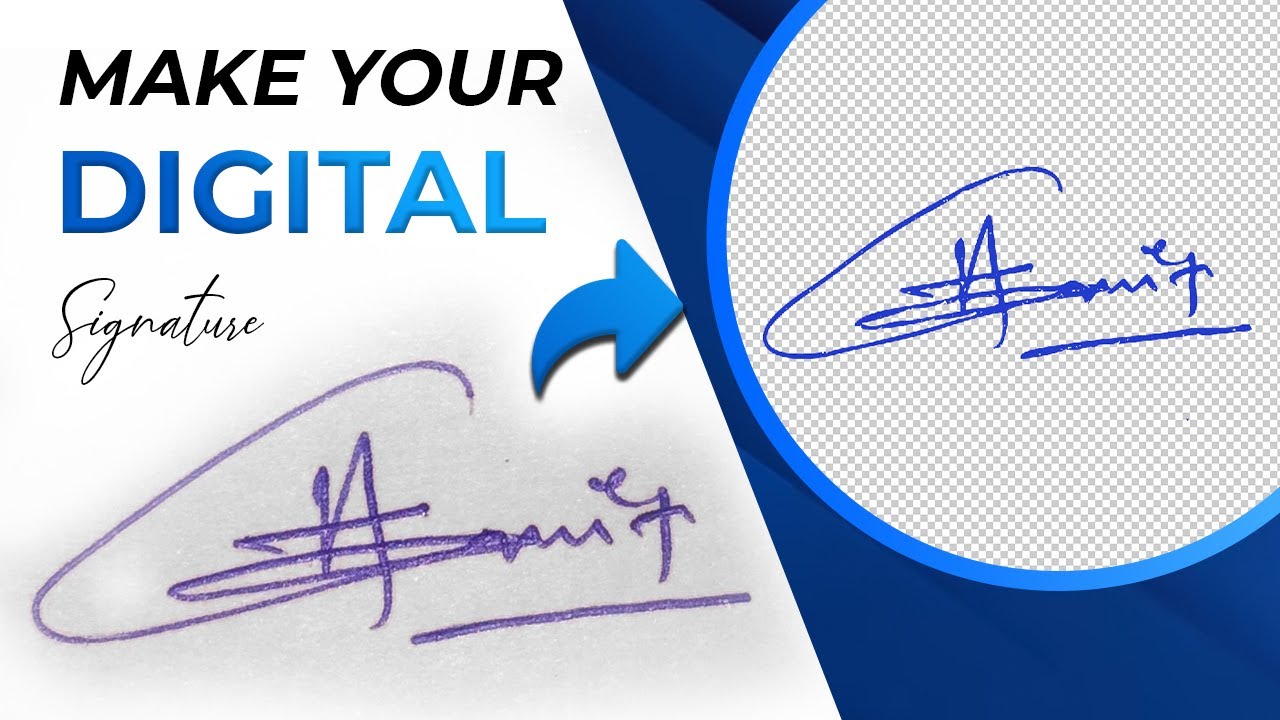 Digital Signature in photoshop #photoshop - YouTube