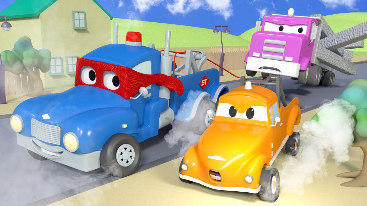 Super Truck - सुपर टो ट्रक ऑन द रेस्क्यू - Car city 🚗Cartoon in Hindi ...