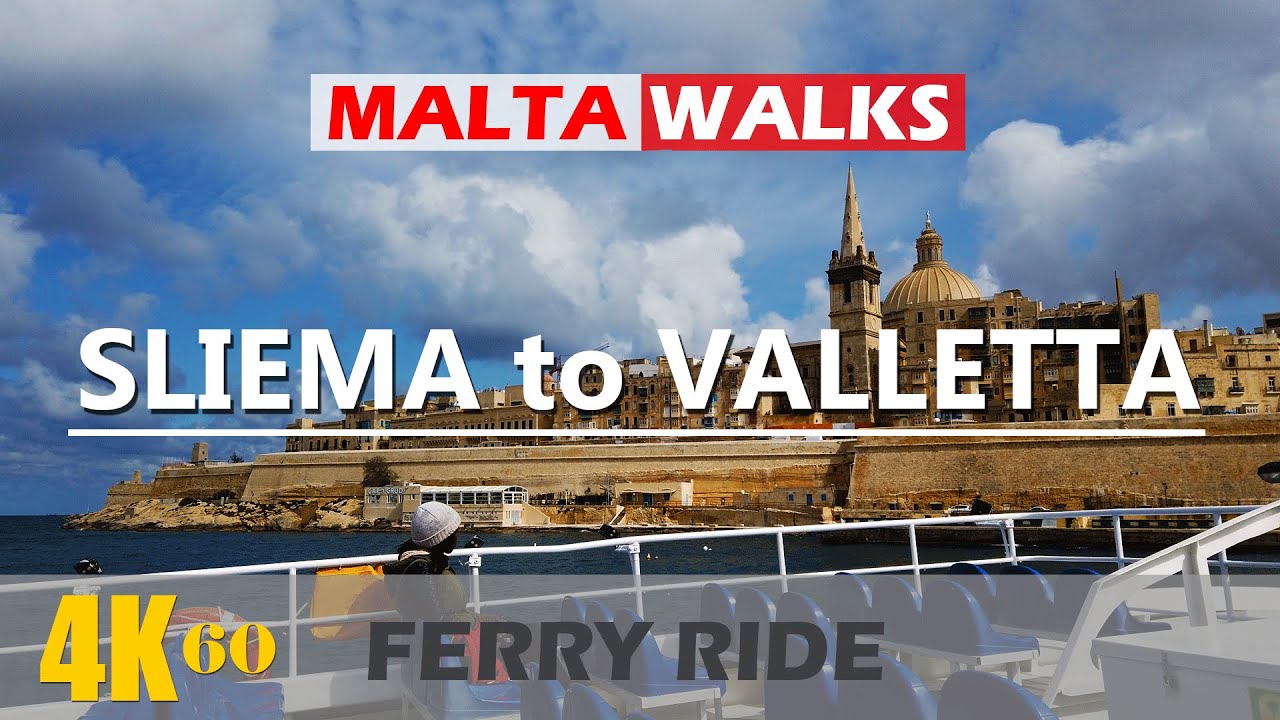 [4k 60fps] Ferry ride - Sliema to Valletta - YouTube