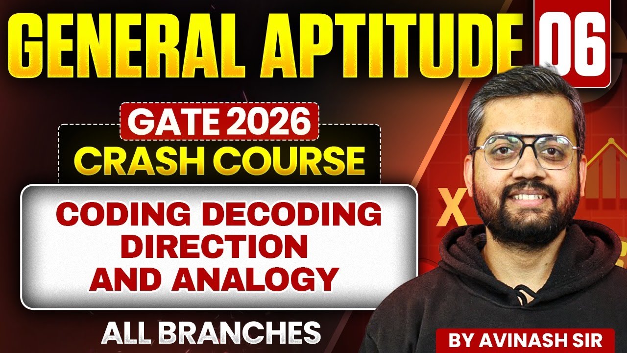 General Aptitude 06 | Coding decoding Direction and Analogy | All ...
