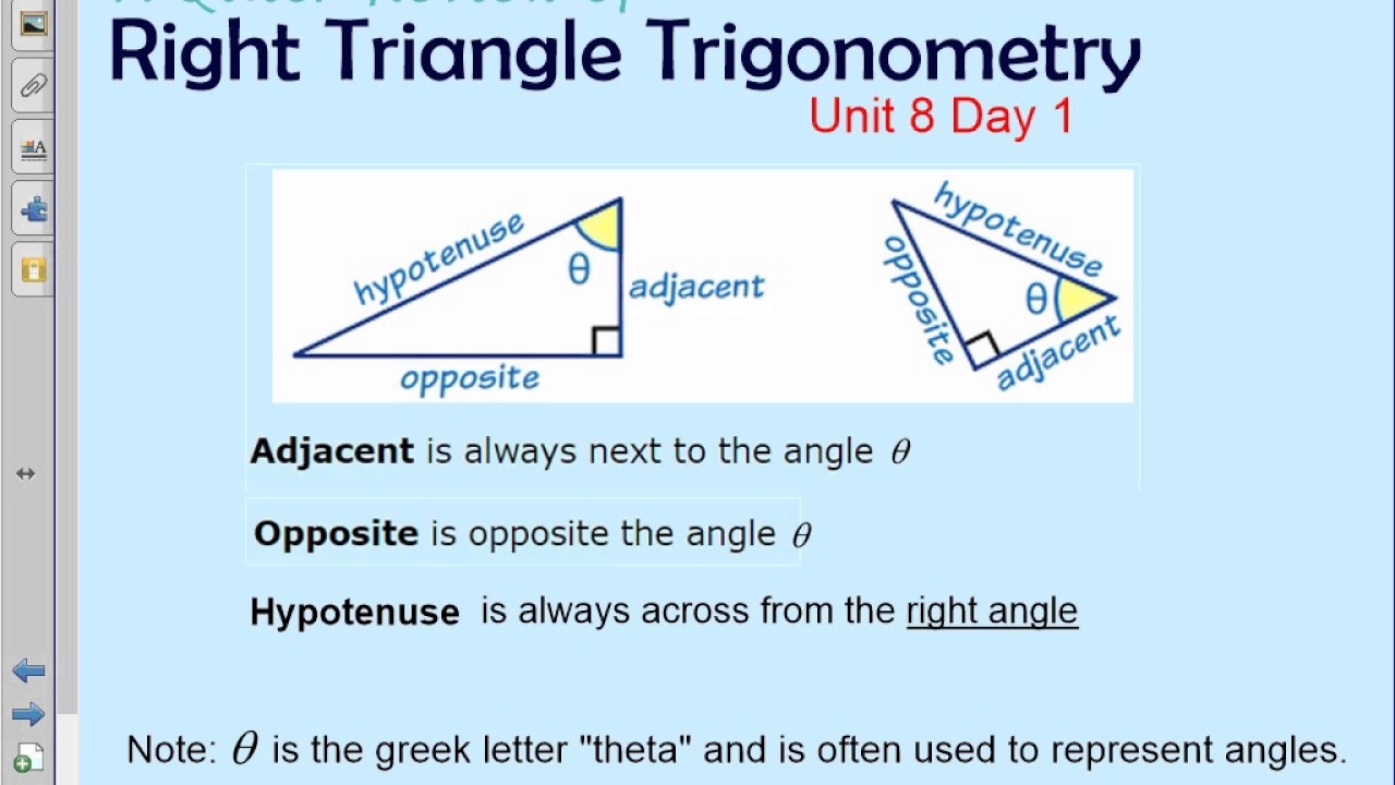 Math 3: 8.1 Right Triangle Review - YouTube