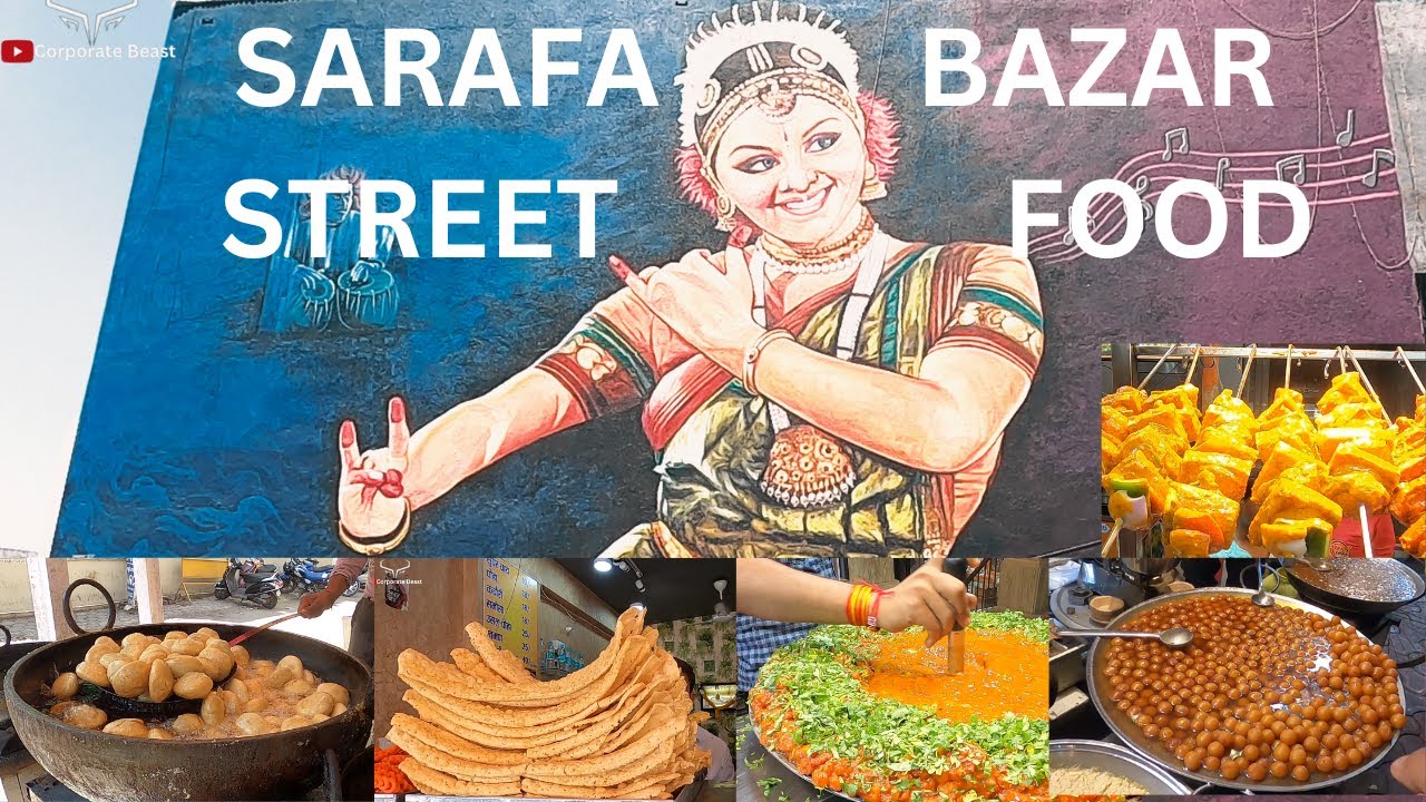 Indore Street Food (Part-1) SARAFA BAZAR | Rajwada palace khopra khopra ...