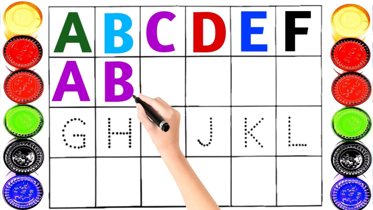 Alphabet A to Z for kids |123 numbers counting,abc songs |writing along ...
