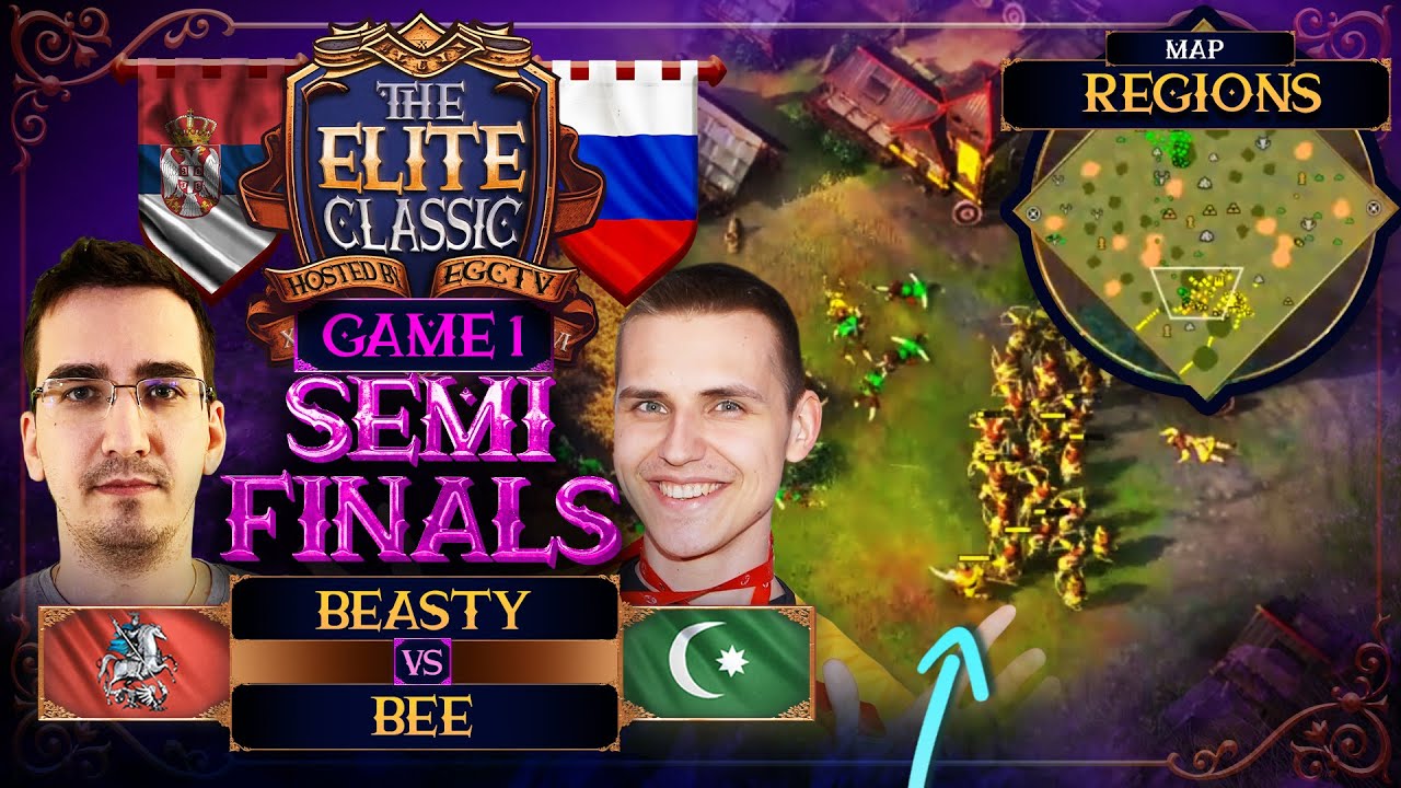 The Elite Classic: Beasty vs 3D!Bee G1, Semifinals Bo7 | Age Of Empires ...