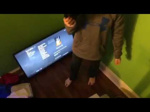 Kid breaks his Xbox over raging - YouTube